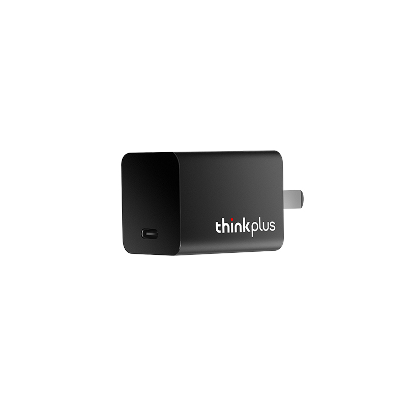 联想（Lenovo）thinkplus 口红电源Nano 65W 第三代 GaN USB-C迷你适配器 电脑/手机/平板通用 4X21H24897 黑色